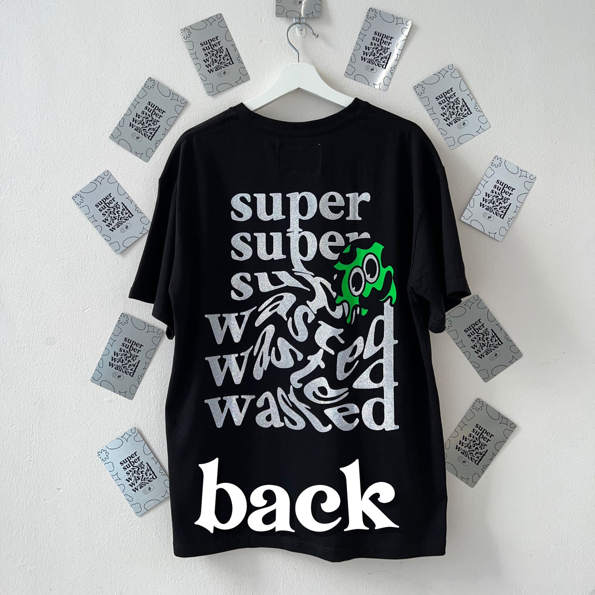 SUPERWASTED Oversized Tee - Black – Vintagewknd