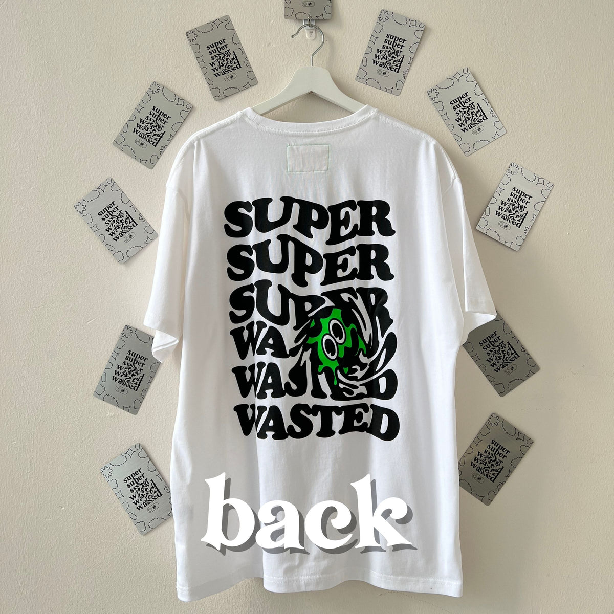 SUPERWASTED Oversized Tee - White – Vintagewknd
